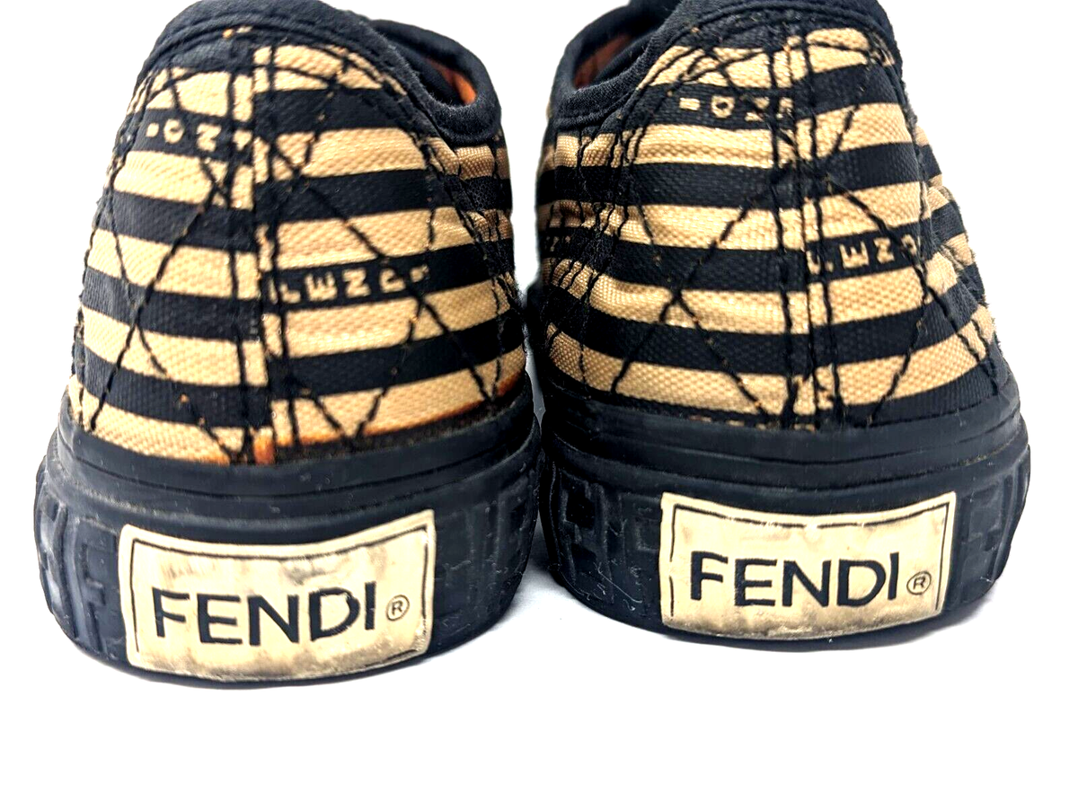 Fendi Low Top Sneakers Y2K Classic Spell Out Striped Fendi Low Top Sneakers Y2K Classic Spell Out Striped