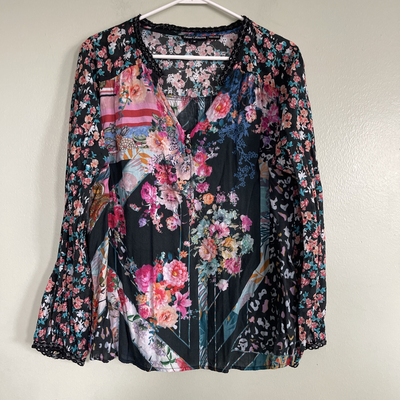 Tolani Collection Women’s Mixed Print Top Size M Beau… - Gem