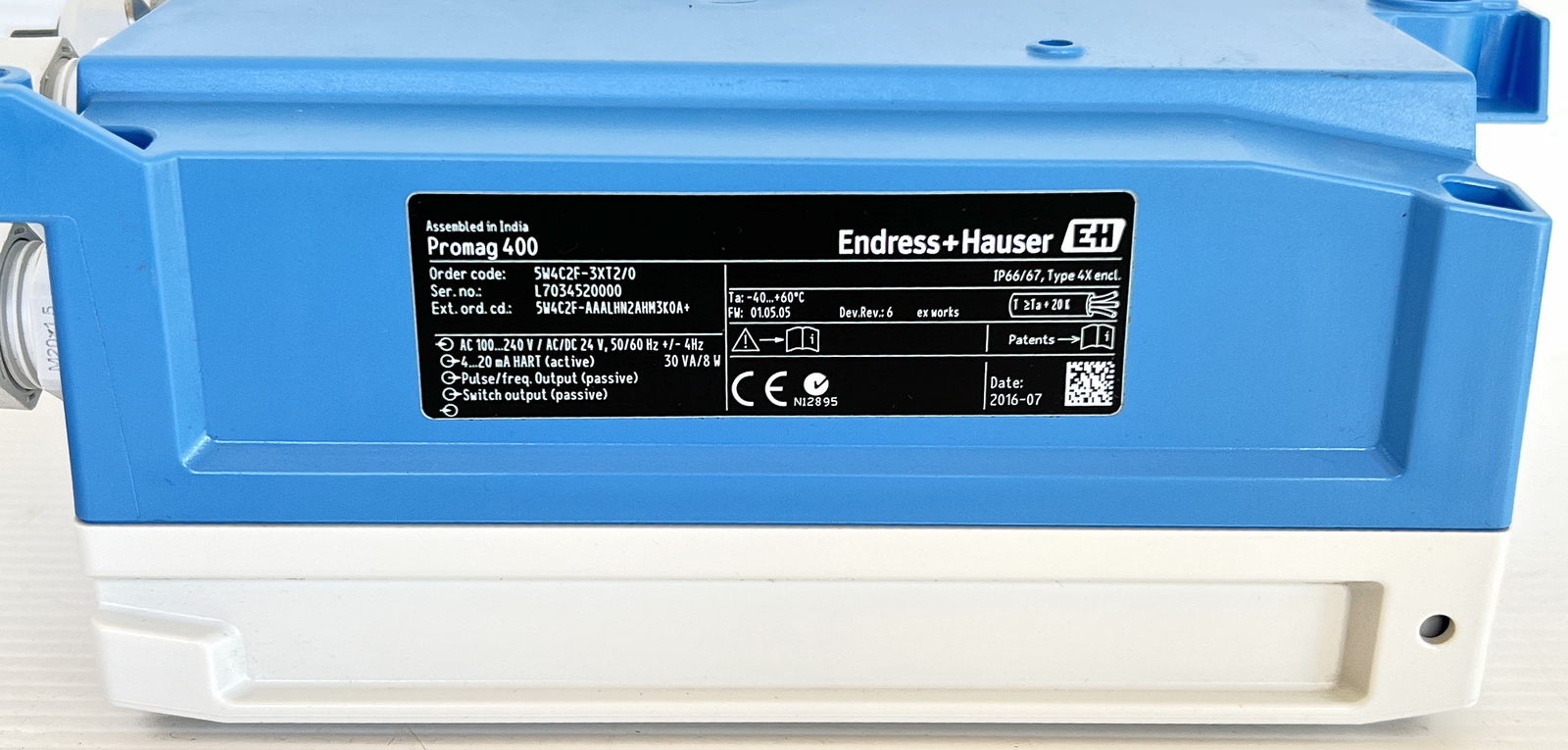 Endress Promag 400 5W4C2F-3XT2/0 Flow Meter Remote Display Transmitter ...