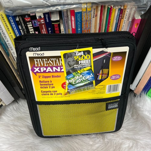 MEAD FIVE STAR XPANZ 2" ZIPPER BINDER NOTEBOOK BLACK | eBay