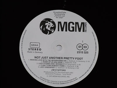 JIM STAFFORD -Not Just Another Pretty Foot- LP MGM Promo Archiv-Copy ...
