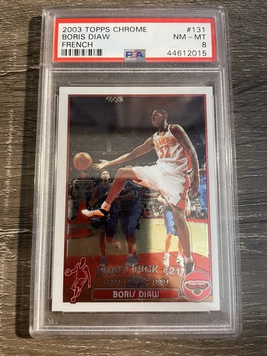 2003 Topps Chrome #131 Boris Diaw French Rookie PSA 8 NM-MT Atlanta ...