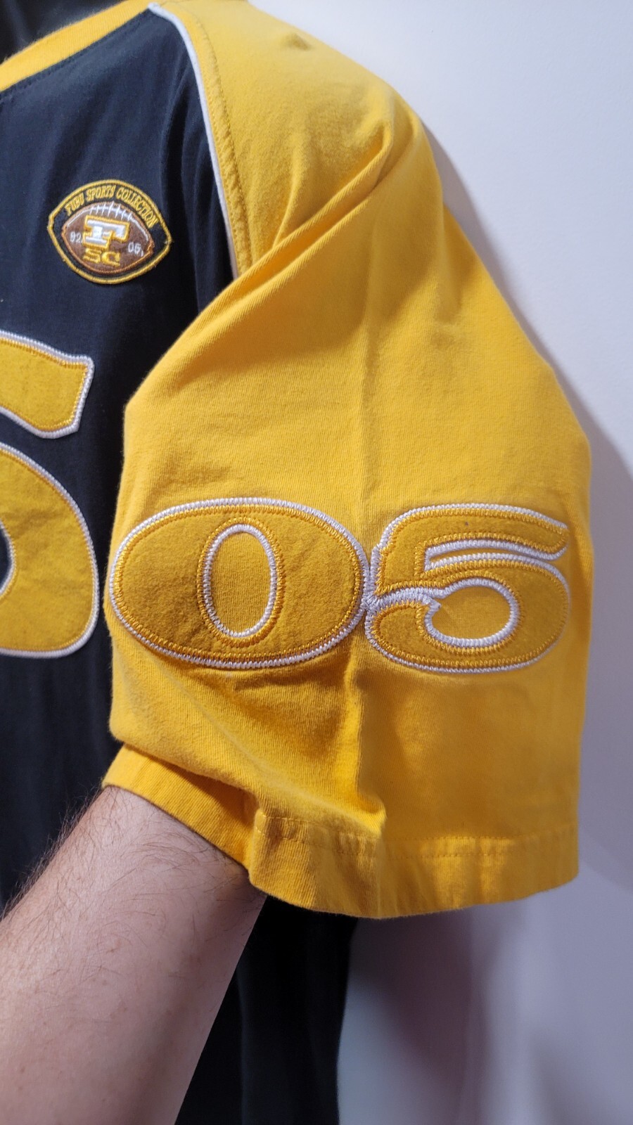 Fubu Vintage Collection Jersey STITCHED 90's Yellow M… - Gem