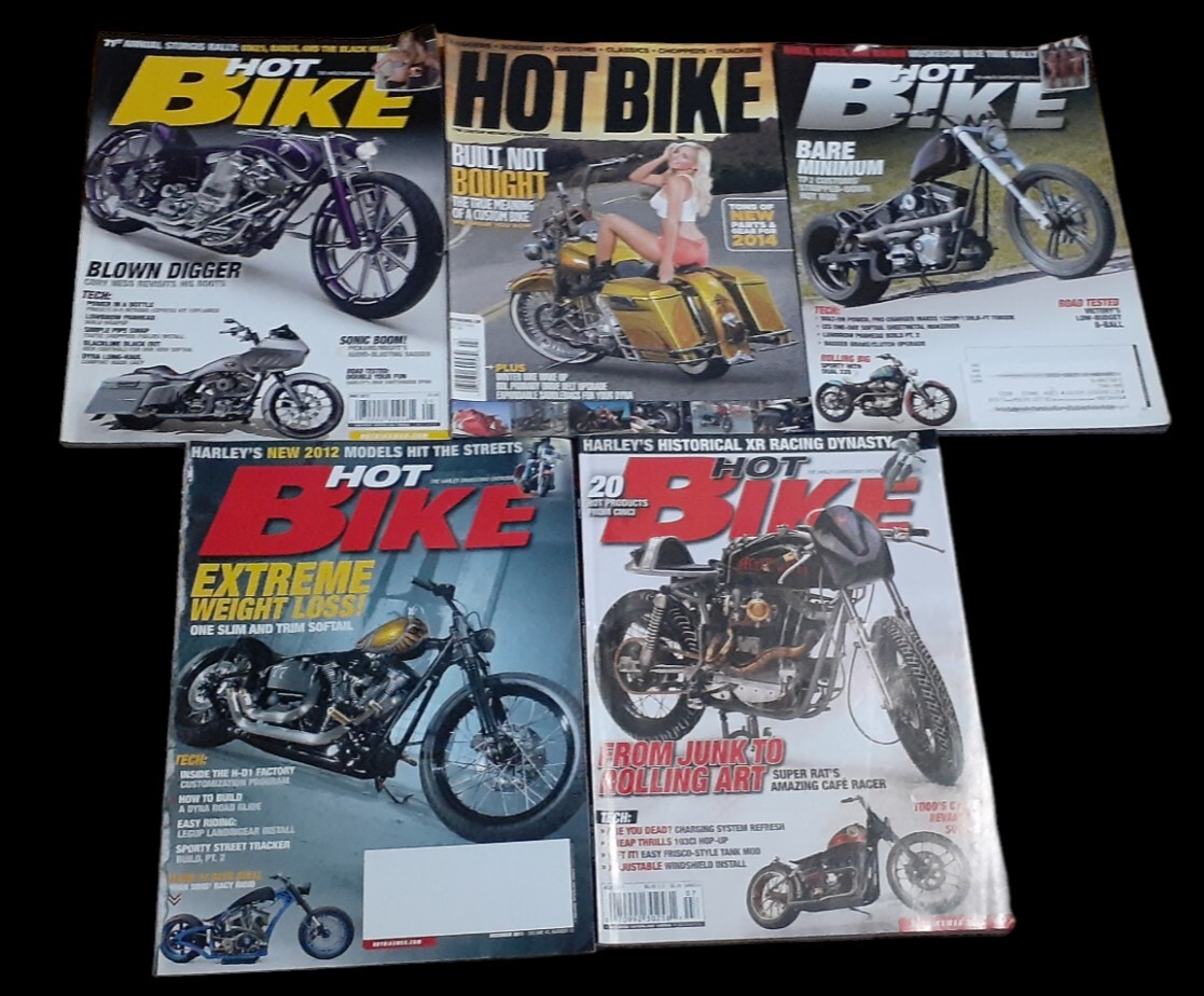 Hot Bike, Hottest Custom Harleys Motorcycle Magazines Lot of 5 | eBay