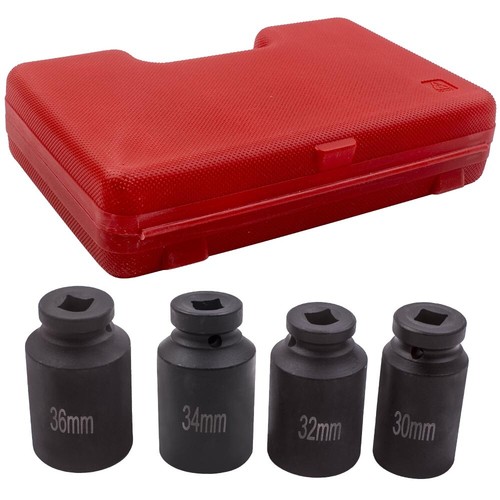 12 Point 1/2" Drive Deep Spindle Axle Nut Socket Kit Remover puller ...