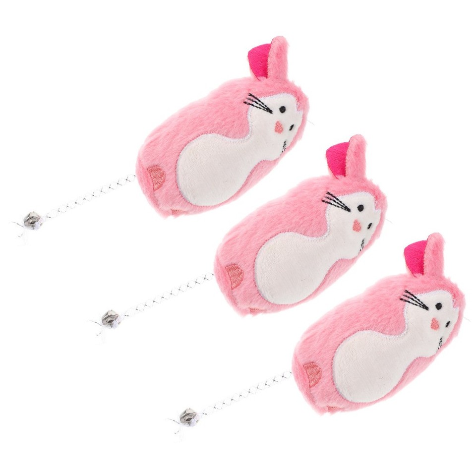 3pcs Cartoon Mice Toys Plush Cat Toys Mice Shape Cat Plaything Cat ...