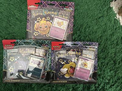 Pokemon TCG Paldean Fates Tech Sticker Collection SV4.5 SET OF 3 NEW ...