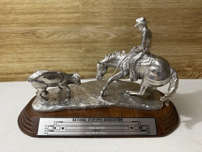 Jim Reno - Silvered bronze Sculpture “The Cutting Horse” | eBay