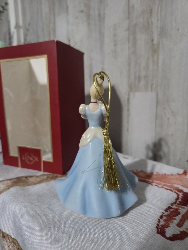 Lenox Disney Princess Cinderella Ornament with Glass Slipper Figurine ...