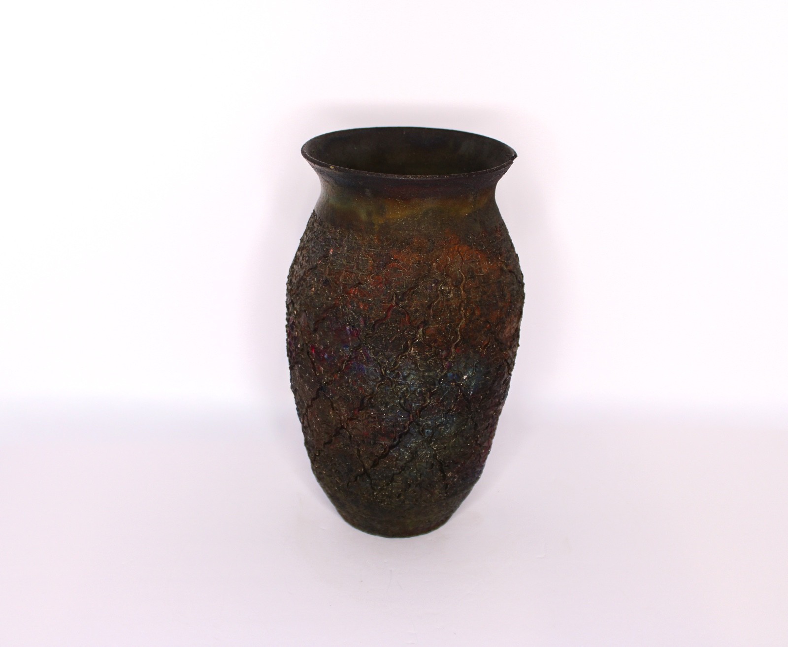 Handmade Studio Pottery Signed “GLEN” – Textured Iridescent Ceramic Art ...
