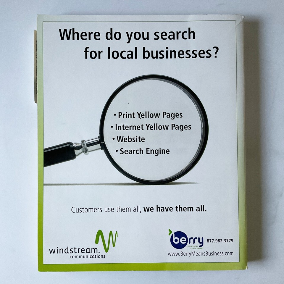 Old Town NC Phone Book November 2012 Windstream Directory White and ...