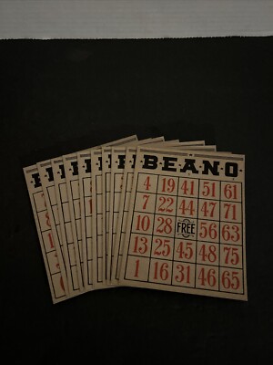 1930's Vintage Milton Bradley Beano Cards Lot Of 10 With Instructions ...