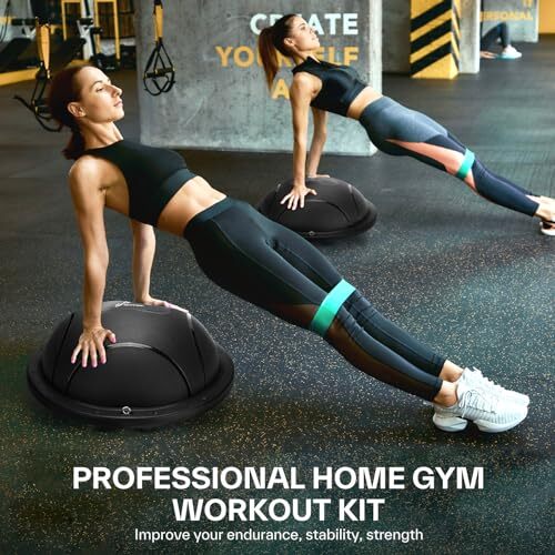 Half Balance Ball - Inflatable Half Exercise Ball Balance Trainer with ...