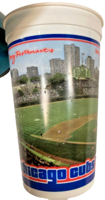 Chicago Cubs baseball plastic cup Levy Restaurants Pepsi white IL ...