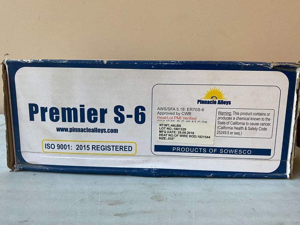 ER70S-6 0.035" 44 LBS PINNACLE ALLOYS PREMIER S-6 MIG WELDING WIRE | eBay