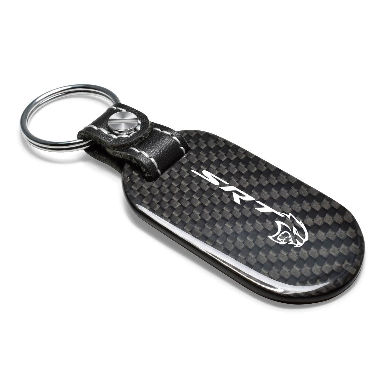 Dodge SRT Hellcat 100% Real Black Carbon Fiber Tag Style Key Chain | eBay