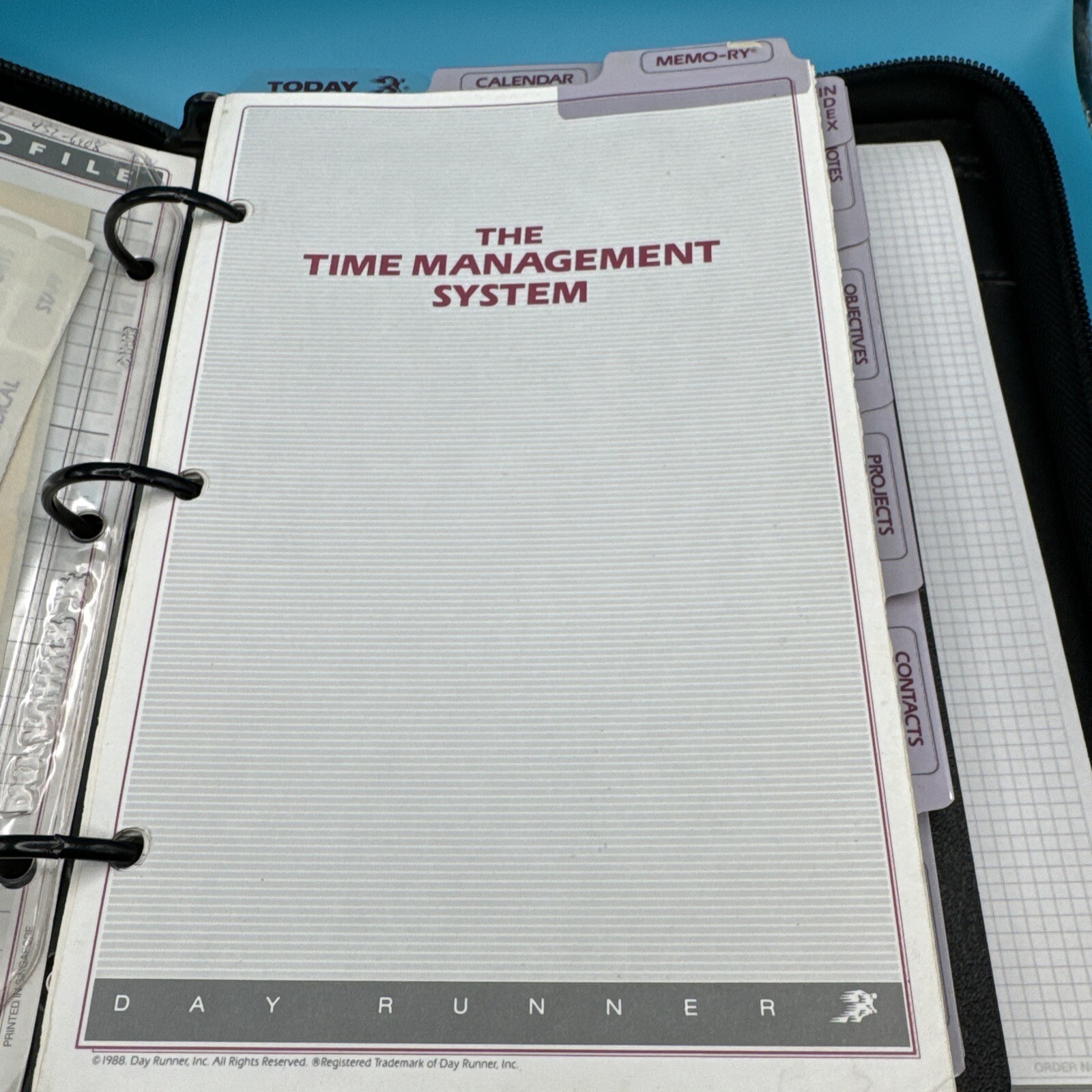 Dayrunner Planner Organizer Black & LOTS of Inserts Full Zip Vintage ...