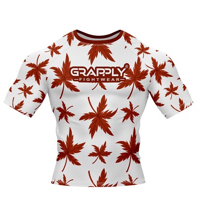 BJJ Autumn Leaf Rashguard Short sleeve Rashguard Jiujitsu Training ...