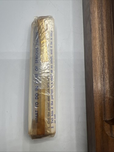 Vintage Catholic Wooden Crucifix Box Sick Call Last Rites Set Candles ...