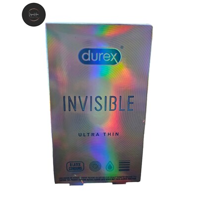 Durex Invisible Ultra Thin Ultra Sensitive Lubricated Condoms, 8CT ...