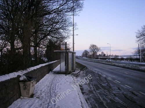 Photo 6x4 Bus stop Ratho Station The view of the bus stop and shelter ...