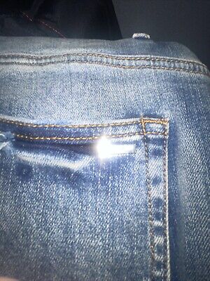Amiri Blue MX1 Ultra Jeans-White Leather Patch-Skinny Jeans Amiri Blue MX1 Ultra Jeans-White Leather Patch-Skinny Jeans