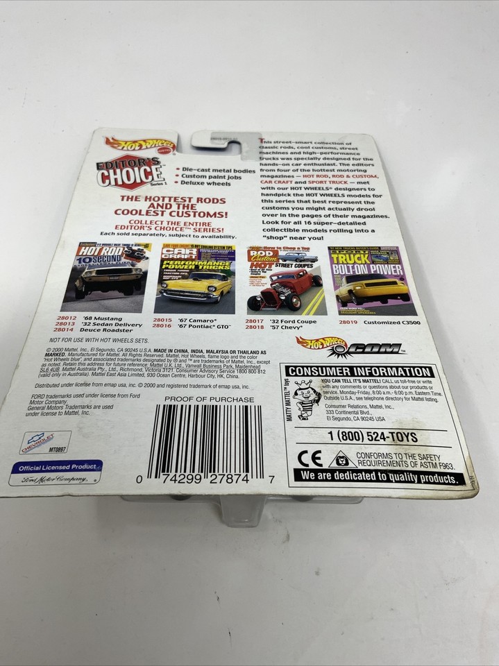 Hot Wheels Editor's Choice Series Orange 67 Camaro Target Exclusive | eBay