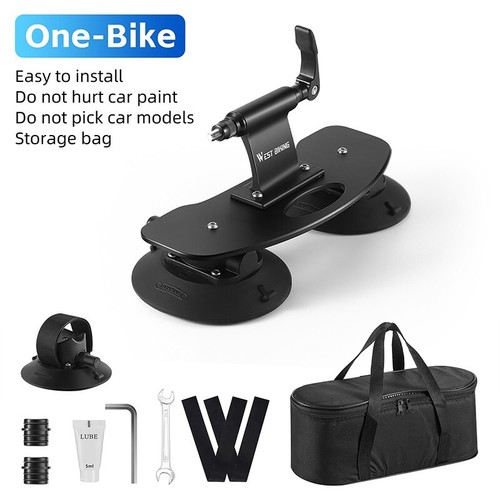 Bicycle Suction Cup Rooftop Rack Car Roof Vacuum Bike Rack Carrier For ...
