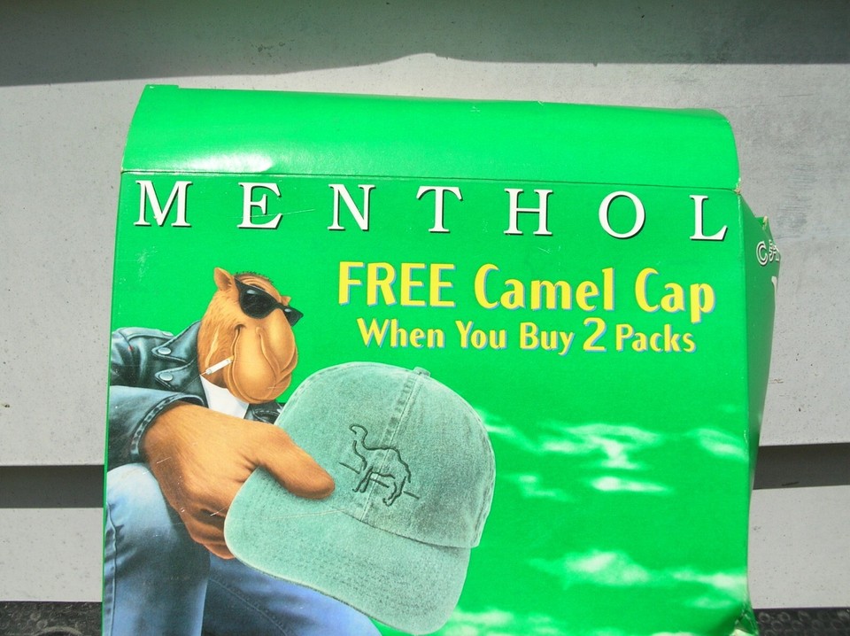 Vintage Menthol Camel Cigarettes JOE CAMEL Green Strap Back Hat Cap N.I ...