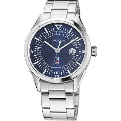 Orologio Uomo NAUTICA CESTOS RIVER NAPCRF004 Bracciale Acciaio Blu Sub ...