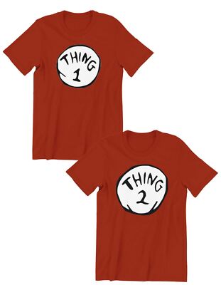 Thing One (1) And Thing Two (2) ) Mens Ladies Kids World Book Day T ...