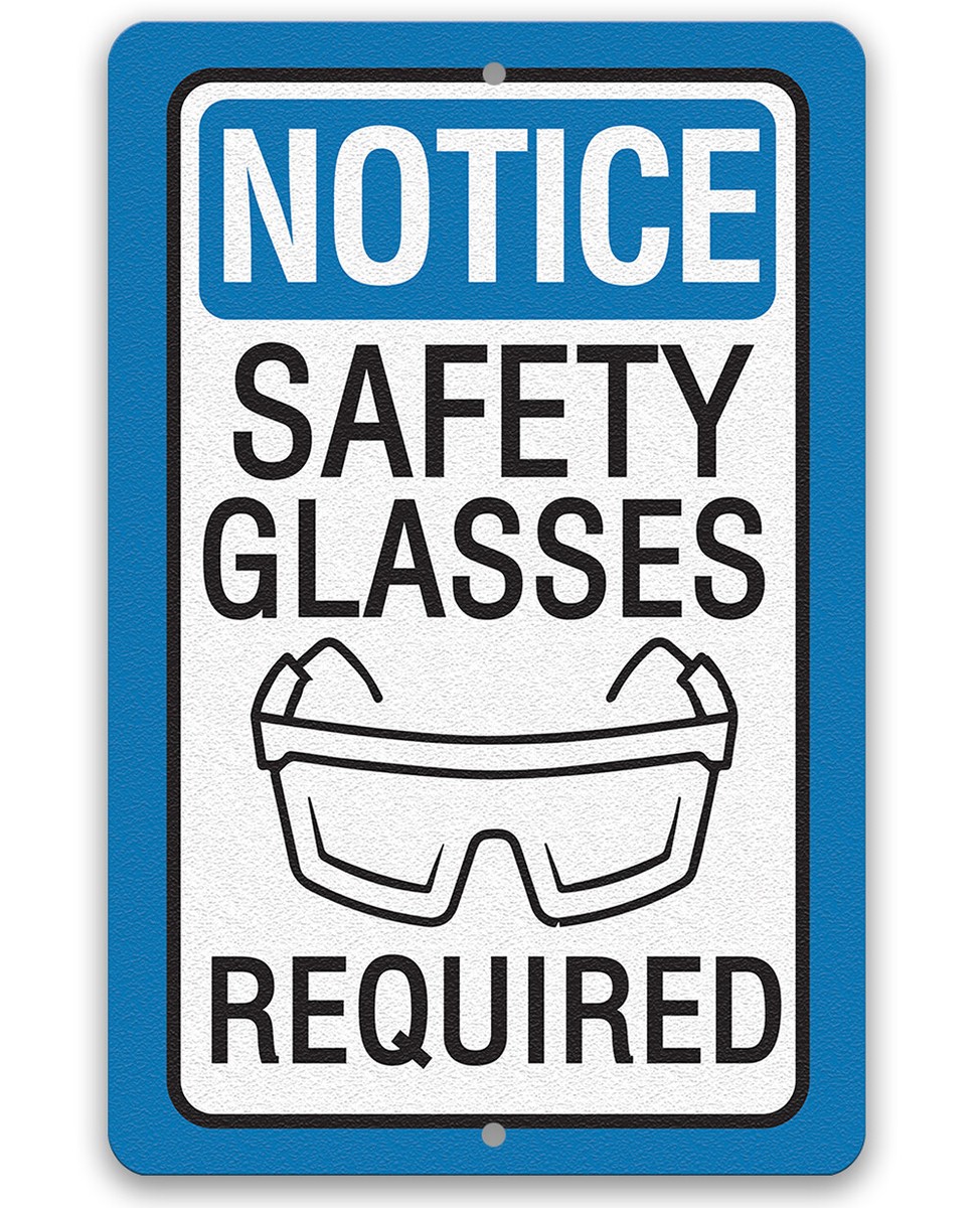 Safety Glasses Sign Safety Glasses Required In This Area Safety Sign