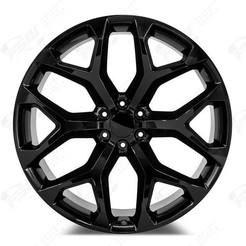 28 INCH GLOSS BLACK SNOWFLAKE REPLICA WHEEL (PER) | eBay