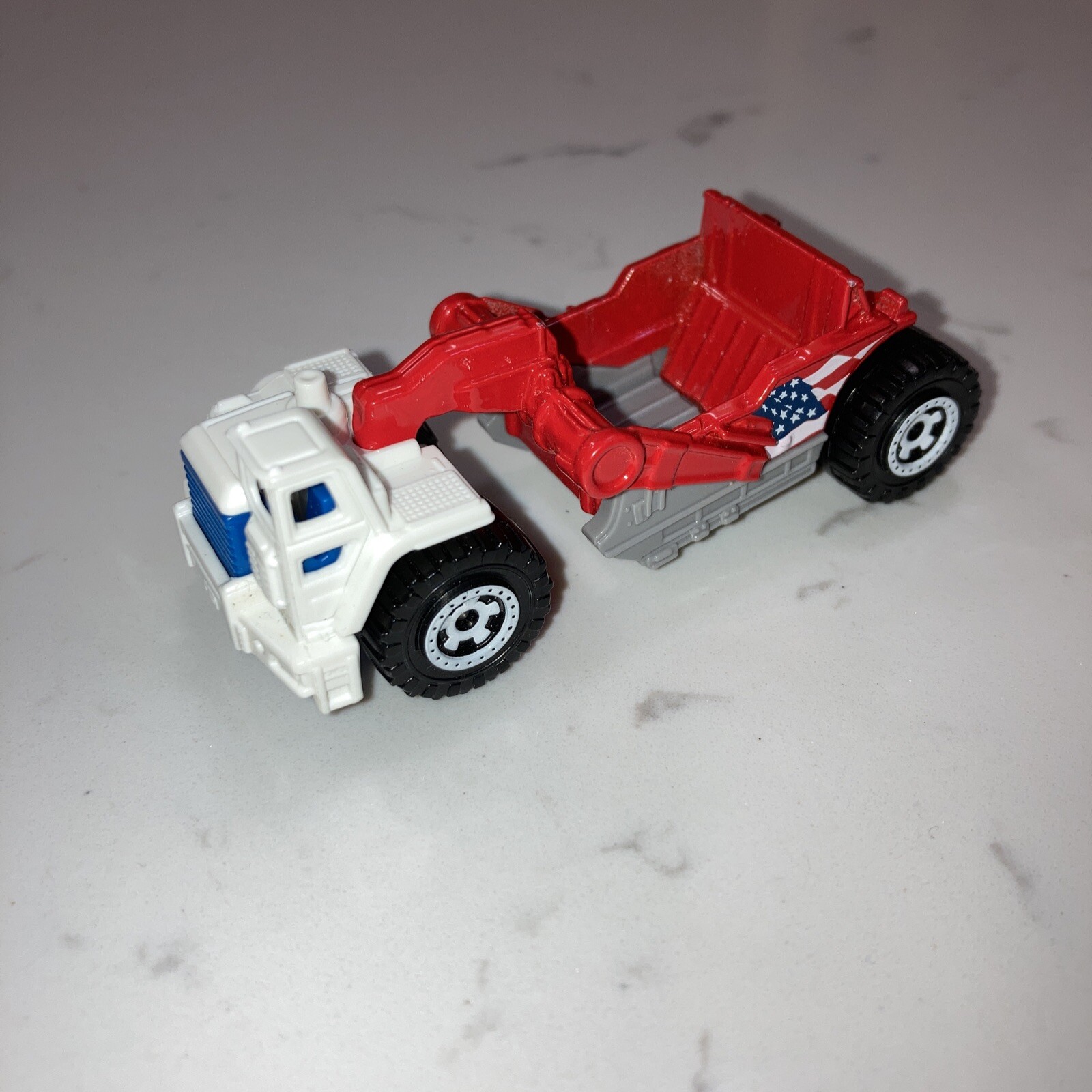 Matchbox Scraper Construction Series #T8997 White/Red/Blue 1:64 Loose ...