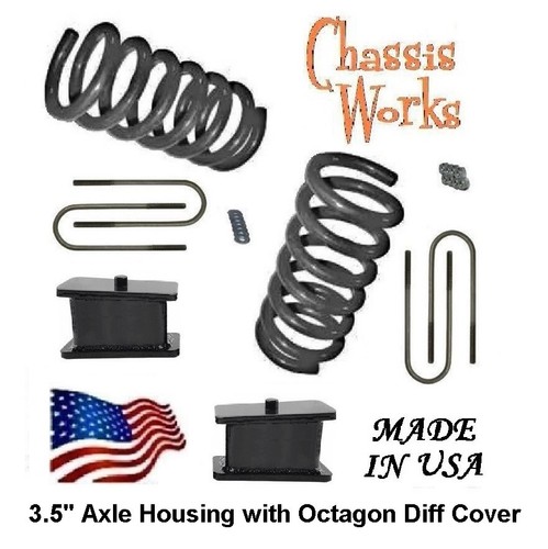 1997-2004 Dodge Dakota Durango 3.5" Axle 3" Drop Springs 4" Blocks ...