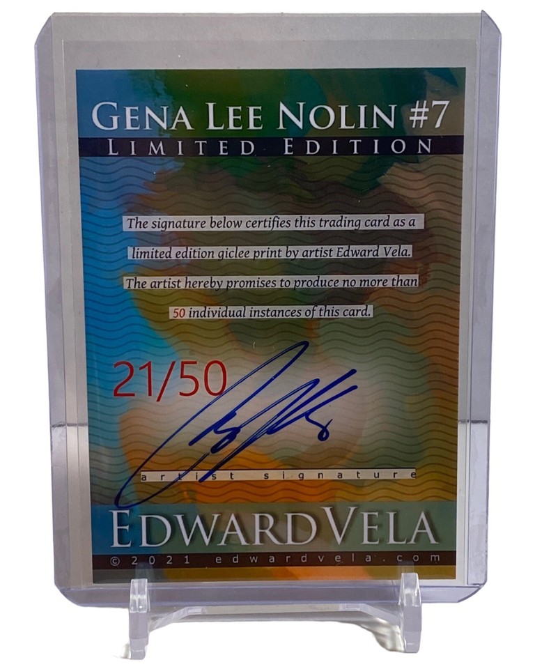 Gena Lee Nolin Limited Edition Art Card No. 7 #21/50 Signed By Edward ...