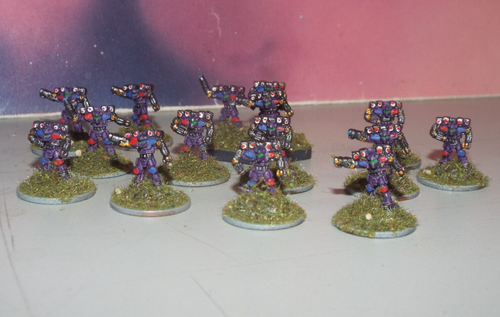 BATTLETECH MARIK MILITIA BATTLE ARMOR SET (RAL PARTHA, 15 MINIS ...