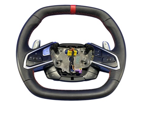 2020-2022 CHEVY CORVETTE C8 FRONT LEFT STEERING WHEEL BLACK LEATHER W ...