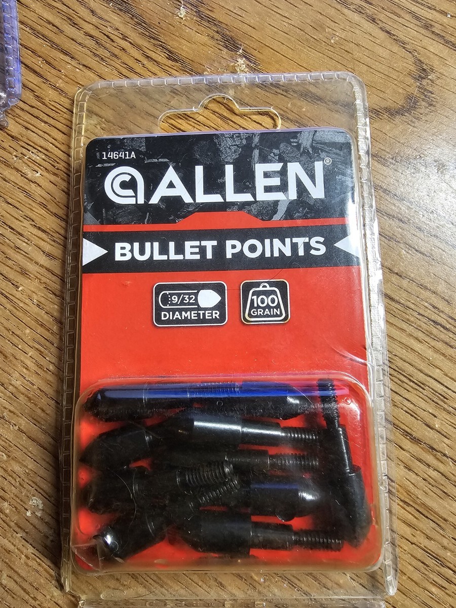 100 Grain Target Practice Points Allen Company 9/32 Carbon Arrow Bullet ...