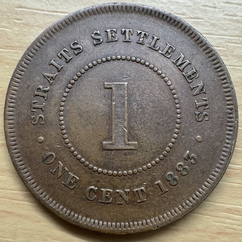 1883 Straits Settlements Silver One Cents Copper Coin | eBay
