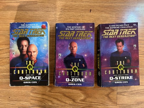 Star Trek Next Generation Q Continuum trilogy - 3 books by Greg Cox | eBay