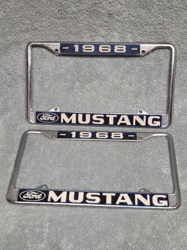Vintage 1968 FORD MUSTANG Pr. License Plate Frames | eBay