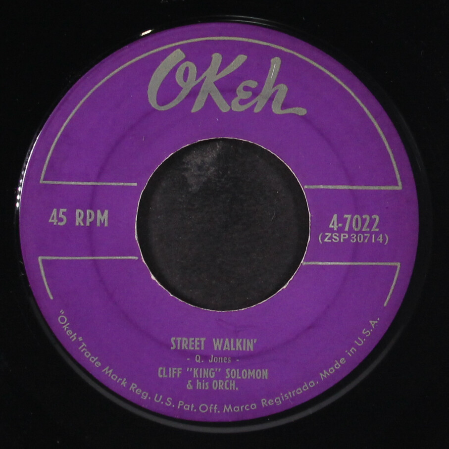 CLIFF 'KING' SOLOMON: square dance boogie / street walkin' OKEH 7 ...