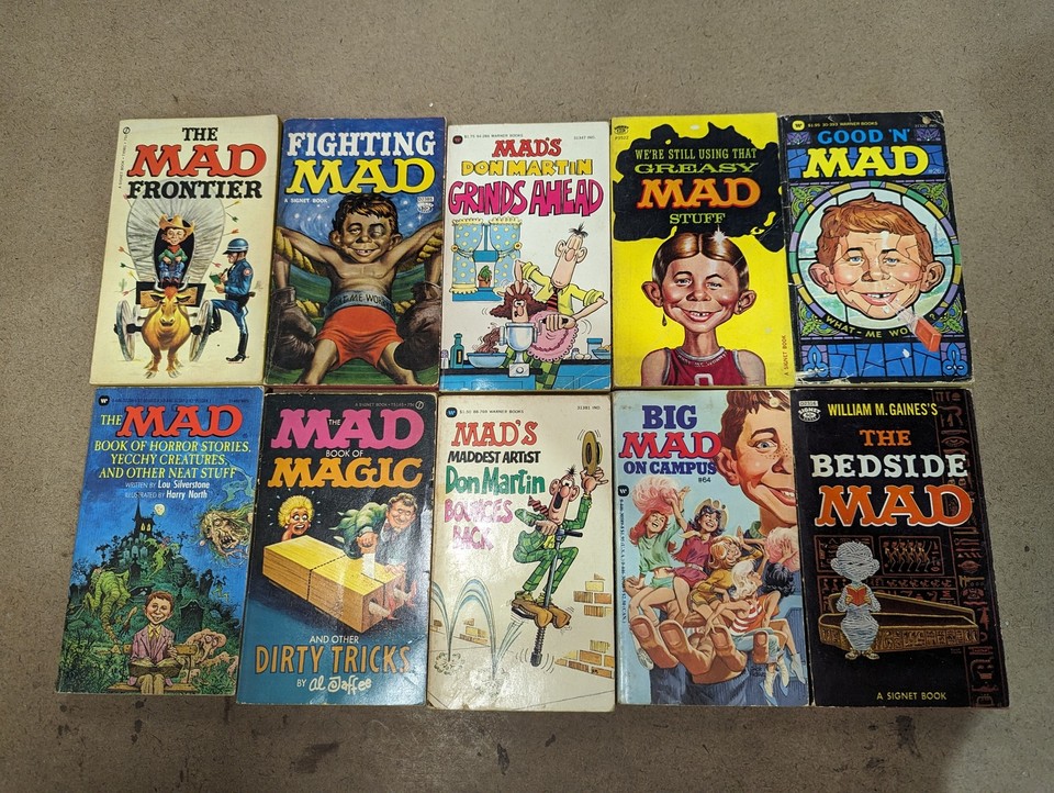 Lot of 67 Vintage 1960s Mad Magazine Books - Al Jaffee, Spy vs. Spy ...