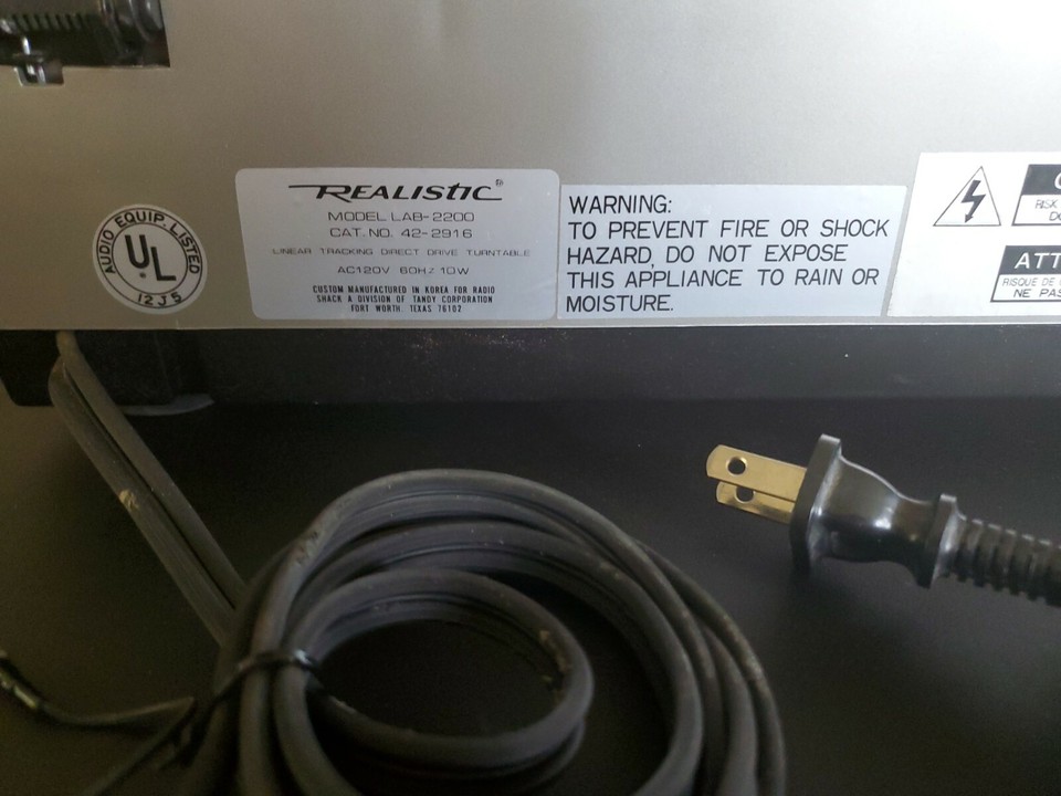 Realistic Lab-2200 Direct Drive Linear Trac Auto Turntable, Working | eBay