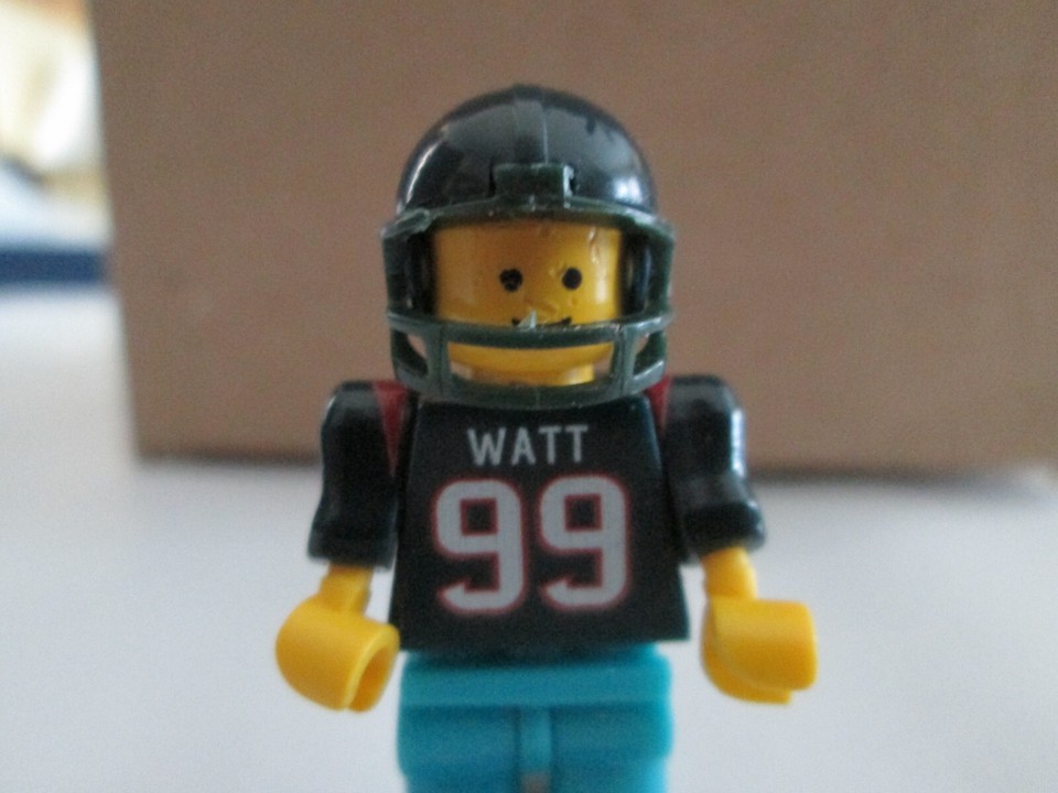 LEGO NFL Player figure T. J. Watt # 99 NFL Houston Texans /Rare figure ...