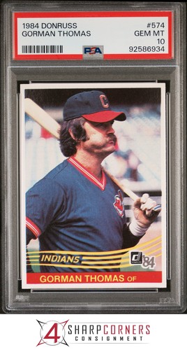 1984 DONRUSS #574 GORMAN THOMAS INDIANS PSA 10 B4089375-934 | eBay