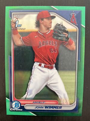 2024 Bowman Chrome Retail Green /99 John Wimmer BCP-78 Angels 1st | eBay