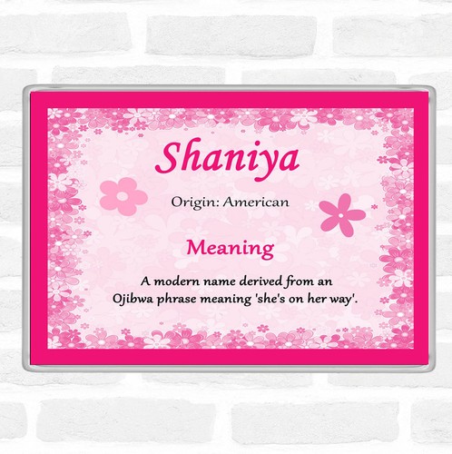 Shaniya Name Meaning Jumbo Fridge Magnet Pink | eBay
