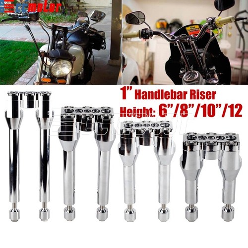 6" 8" 10" 12" Handlebar Riser for Harley Dyna Softail Sportster XL 1 ...